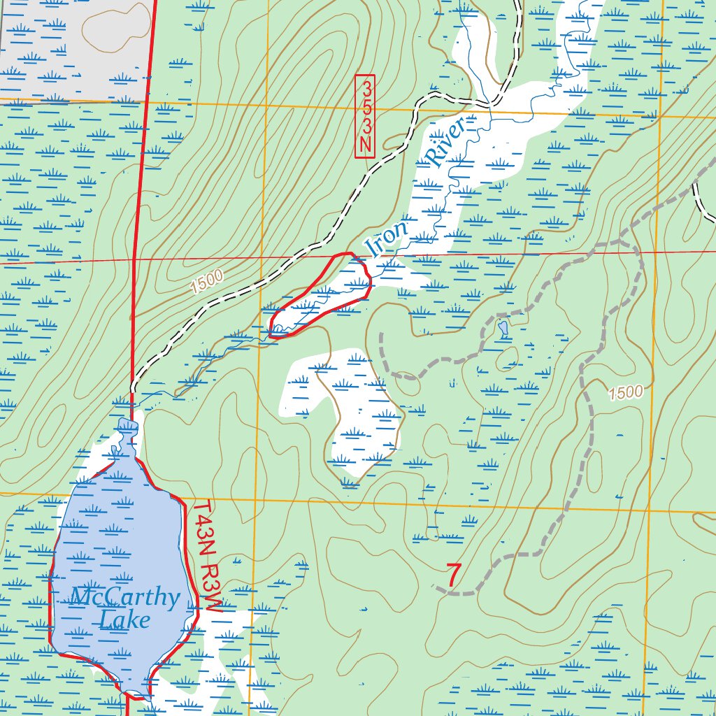 Clam Lake NE, WI FSTopo Map by US Forest Service - Topo | Avenza Maps