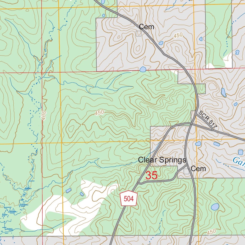 Clear Springs, MS FSTopo Map by US Forest Service - Topo | Avenza Maps