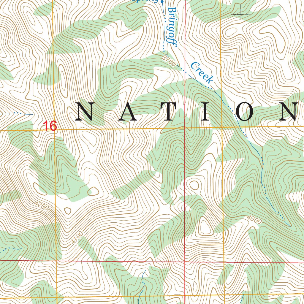 Cook Creek Reservoir, MT FSTopo Map by US Forest Service - Topo ...
