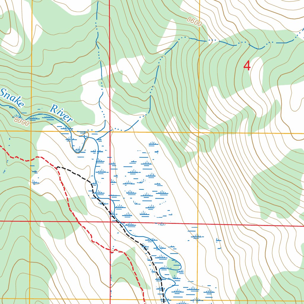 Crooked Creek, WY FSTopo Map by US Forest Service - Topo | Avenza Maps