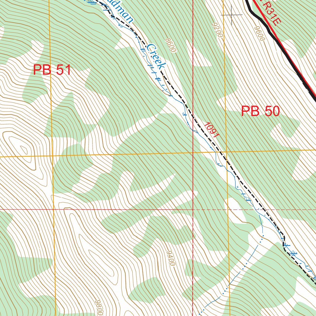 Deadman Lake, MT-ID FSTopo Map by US Forest Service - Topo | Avenza Maps