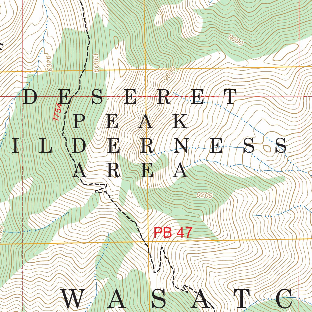 Deseret Peak East, UT FSTopo Map by US Forest Service - Topo | Avenza Maps