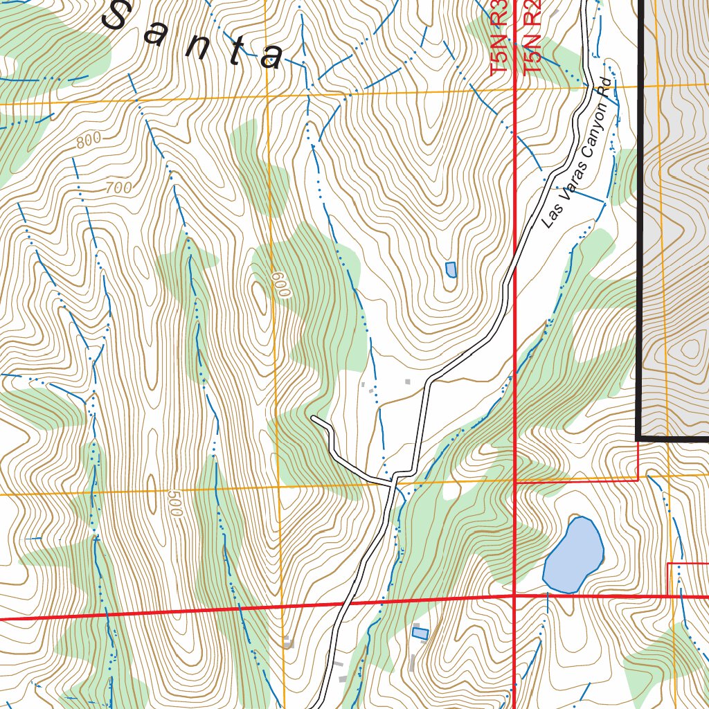 Dos Pueblos Canyon, CA FSTopo Map by US Forest Service - Topo | Avenza Maps
