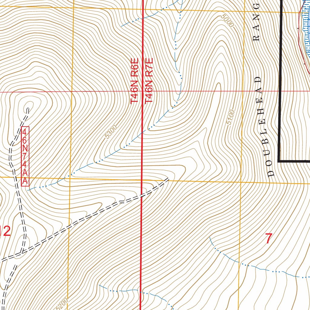 Double Head Mountain, CA FSTopo Map by US Forest Service - Topo ...