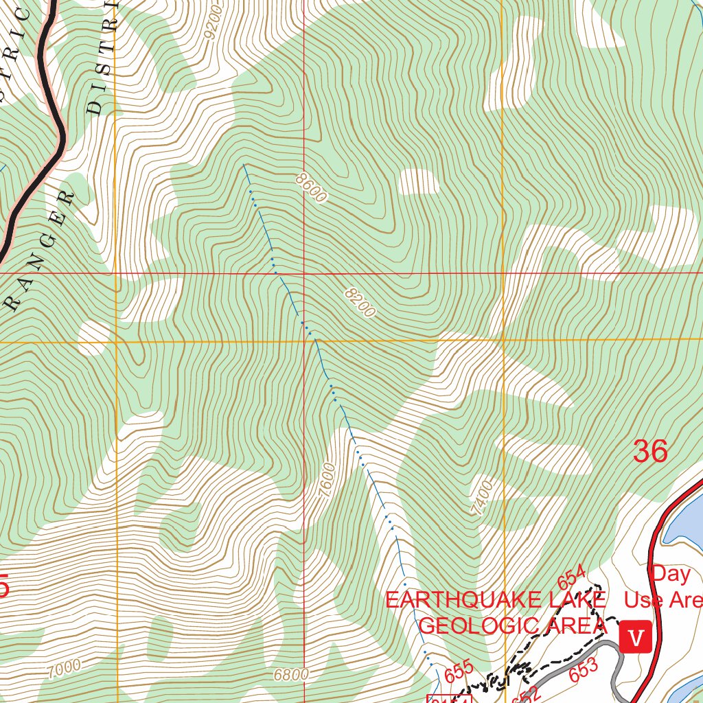 Earthquake Lake, MT-ID FSTopo Map by US Forest Service - Topo | Avenza Maps
