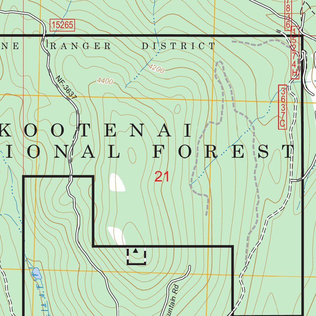 Edna Mountain, MT FSTopo Map by US Forest Service - Topo | Avenza Maps