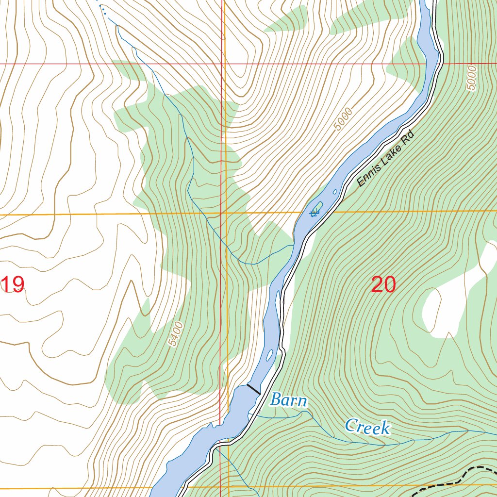 Ennis Lake, MT FSTopo Map by US Forest Service - Topo | Avenza Maps