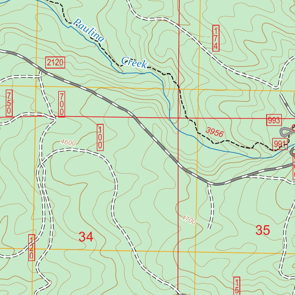 Finley Butte, OR FSTopo Map by US Forest Service - Topo | Avenza Maps