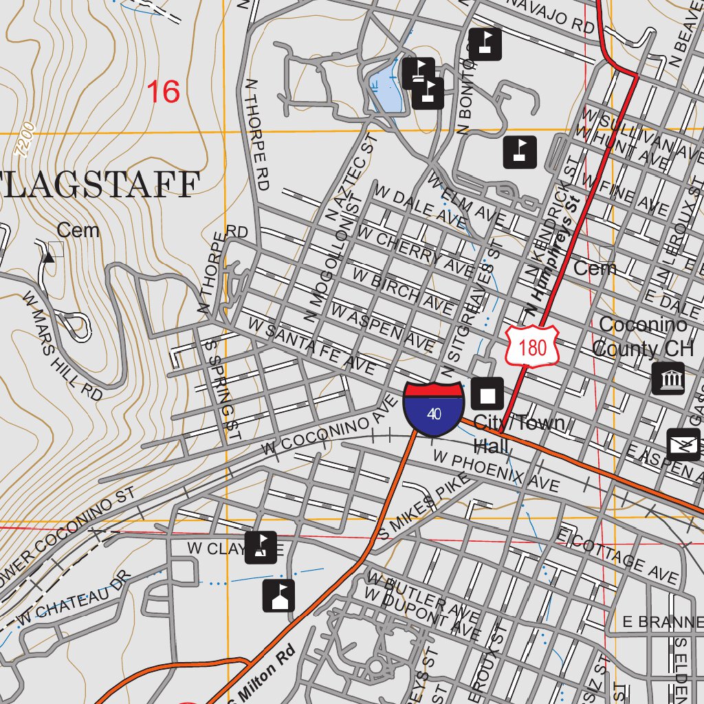 Flagstaff West, AZ FSTopo Map by US Forest Service - Topo | Avenza Maps