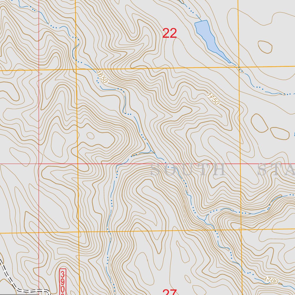 Fort George Butte NW, SD FSTopo Map by US Forest Service - Topo ...
