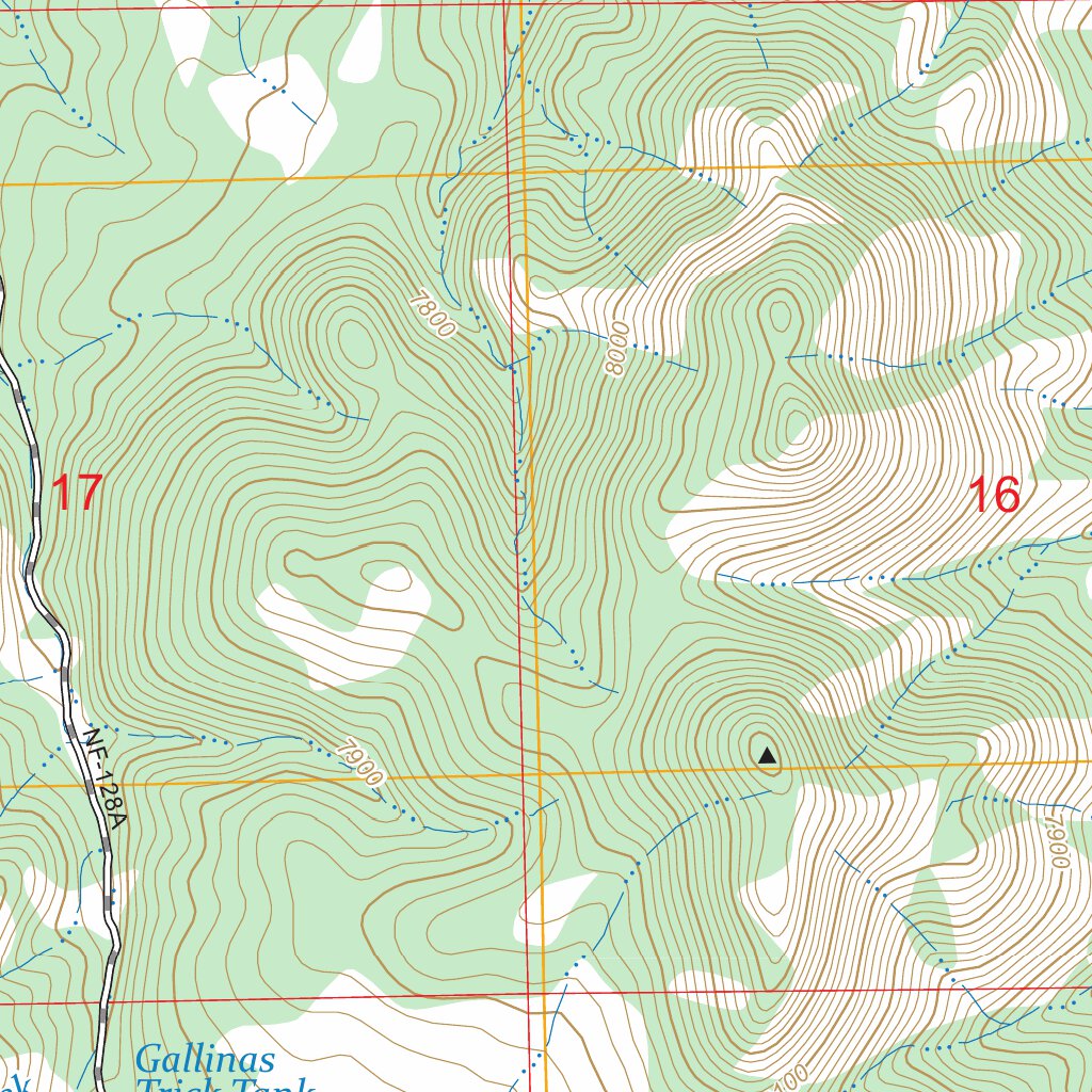 Gallinas Peak, NM FSTopo Map by US Forest Service - Topo | Avenza Maps