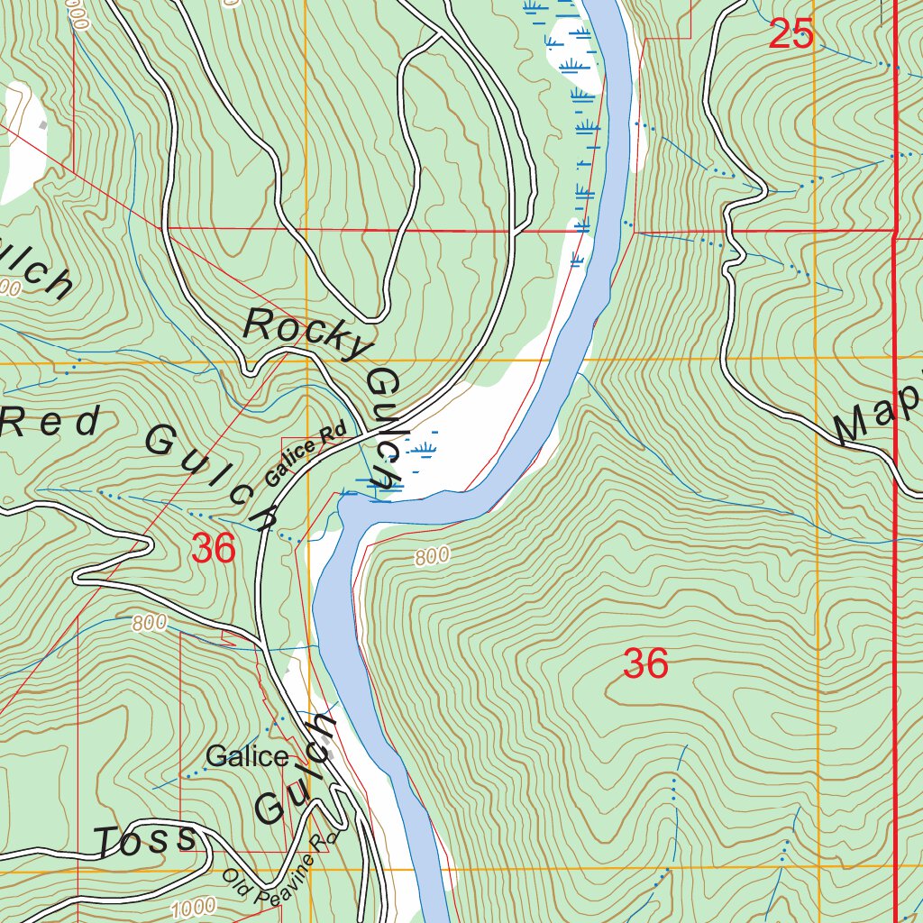 Galice, OR FSTopo Map by US Forest Service - Topo | Avenza Maps