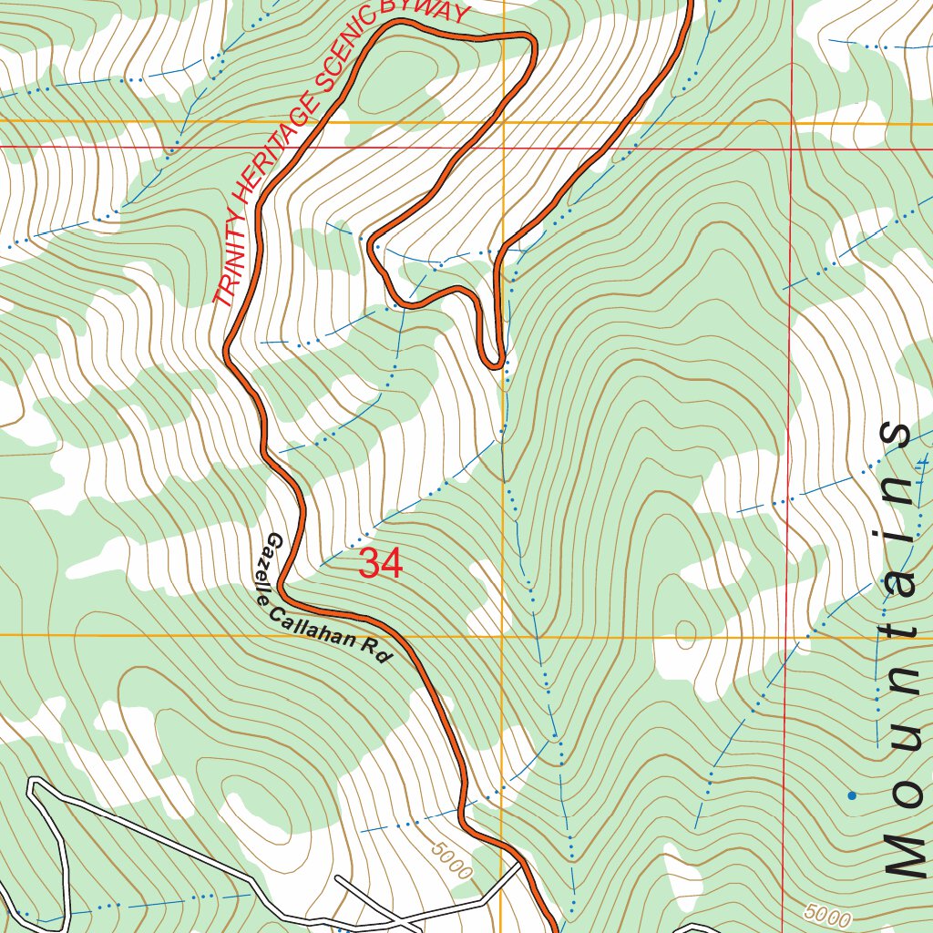 Gazelle Mountain, CA FSTopo Map by US Forest Service - Topo | Avenza Maps