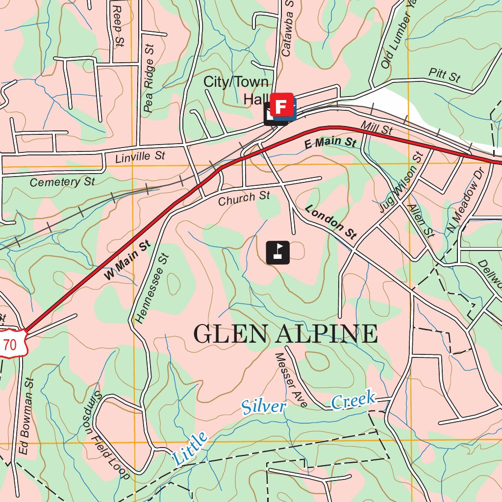 Glen Alpine, NC FSTopo Map by US Forest Service - Topo | Avenza Maps