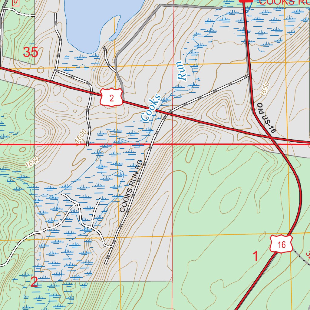 Golden Lake, MI FSTopo Map by US Forest Service - Topo | Avenza Maps