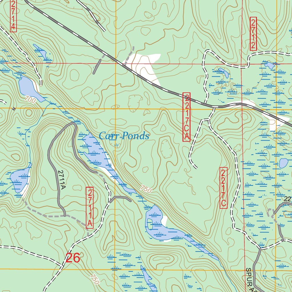 Gooseneck Lake, MI FSTopo Map by US Forest Service - Topo | Avenza Maps