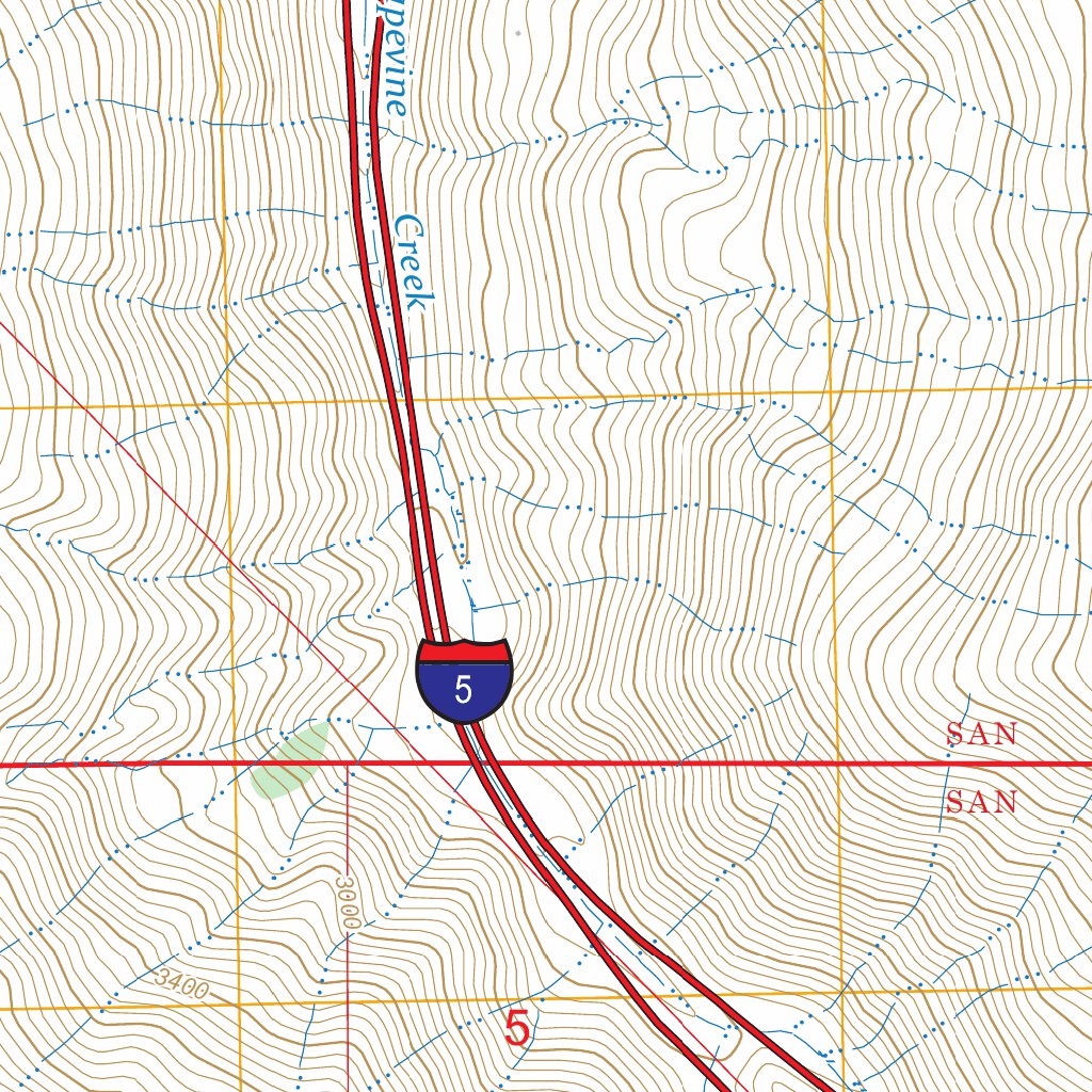 Grapevine, CA FSTopo Map by US Forest Service - Topo | Avenza Maps