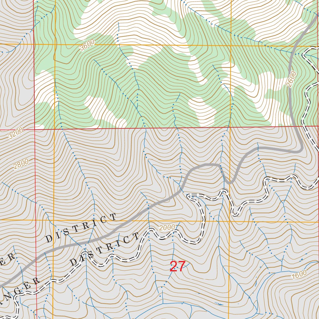 Hanland Peak, CA FSTopo Map by US Forest Service - Topo | Avenza Maps