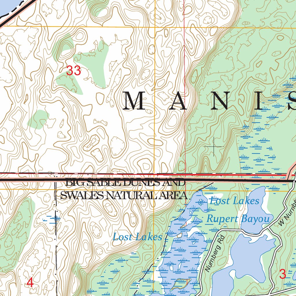 Hamlin Lake, MI FSTopo Map by US Forest Service - Topo | Avenza Maps