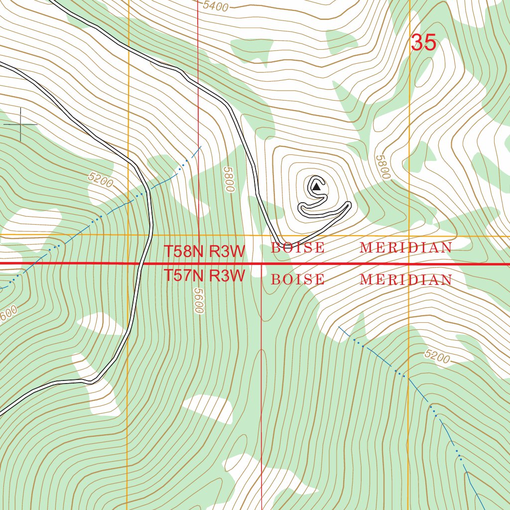 Happy Fork Gap, ID FSTopo Map by US Forest Service - Topo | Avenza Maps