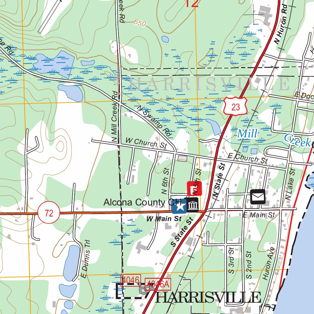 Harrisville, MI FSTopo Map by US Forest Service - Topo | Avenza Maps