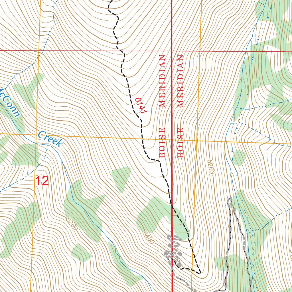 Henderson Ridge, ID-MT FSTopo Map by US Forest Service - Topo | Avenza Maps