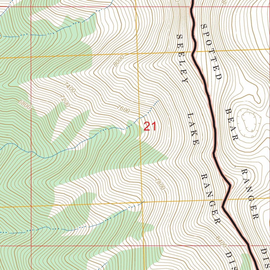 Holland Lake, MT FSTopo Map by US Forest Service - Topo | Avenza Maps