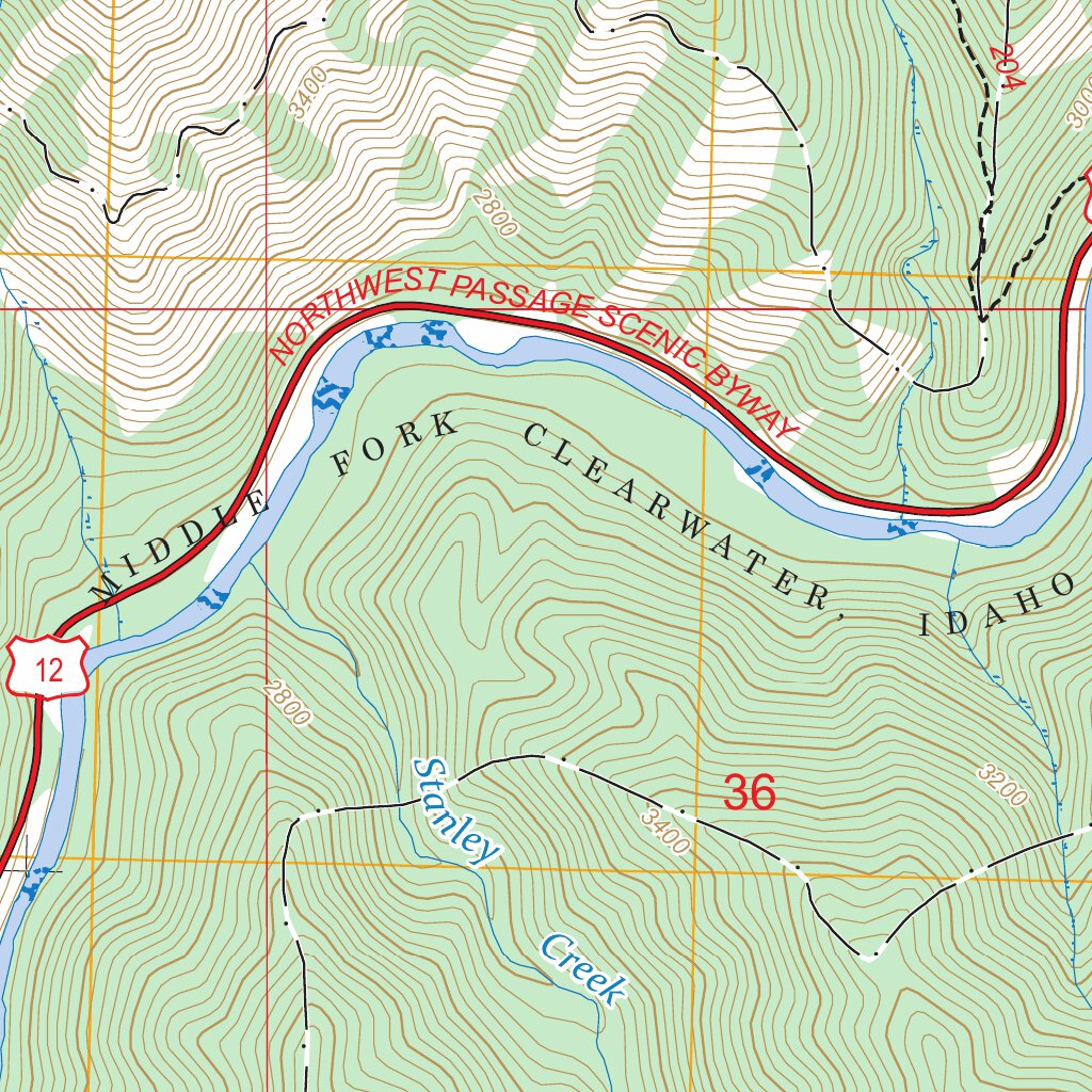 Holly Creek, ID FSTopo Map by US Forest Service - Topo | Avenza Maps