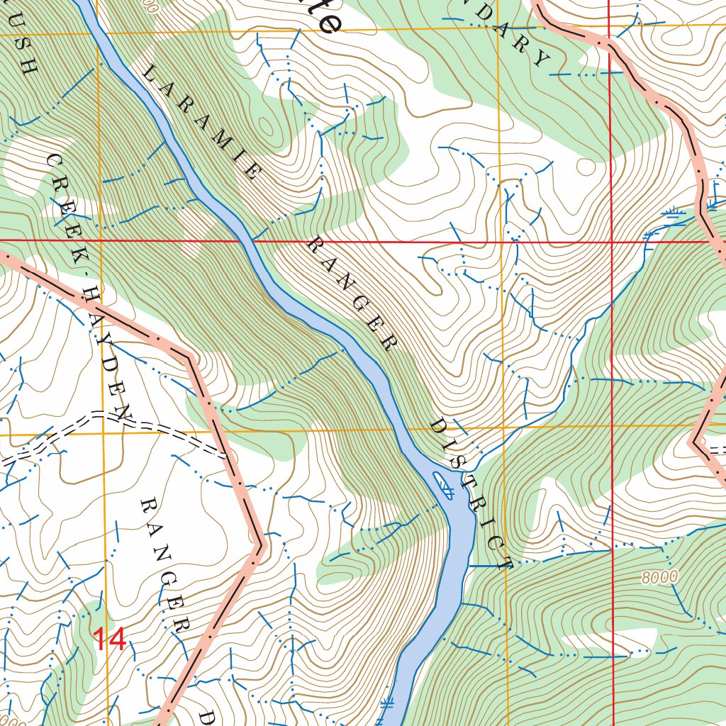 Horatio Rock, WY-CO FSTopo Map by US Forest Service - Topo | Avenza Maps