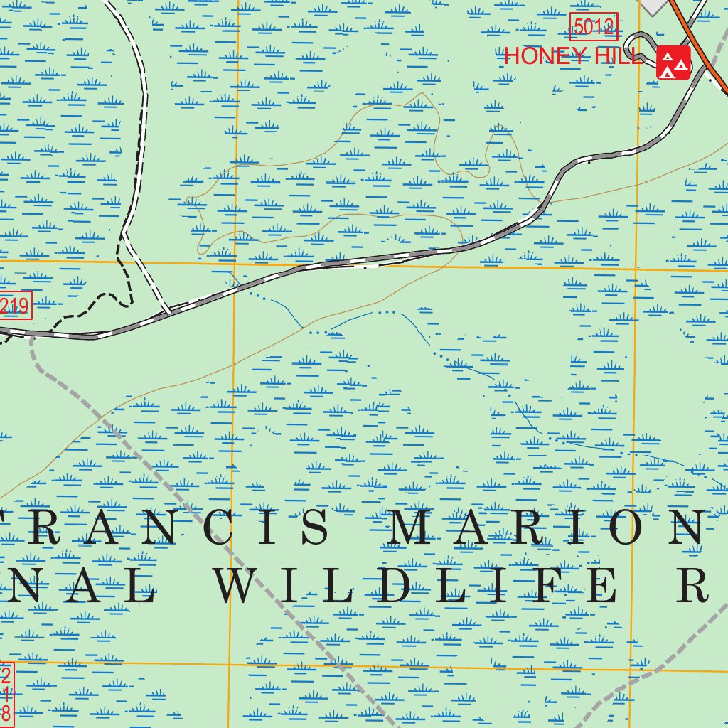 Honey Hill, SC FSTopo Map by US Forest Service - Topo | Avenza Maps