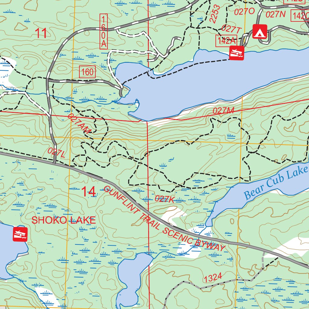 Hungry Jack Lake, MN-ON FSTopo Map by US Forest Service - Topo | Avenza ...