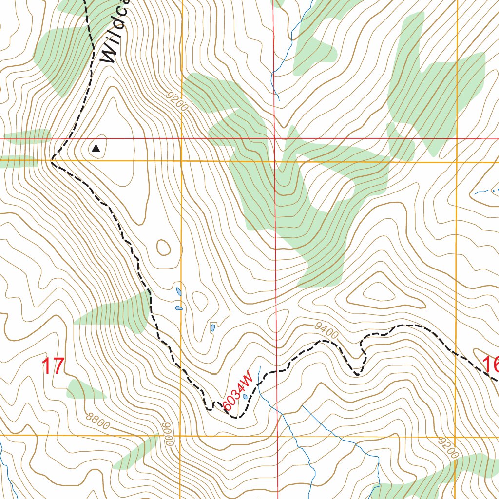 Huckleberry Mountain, WY FSTopo Map by US Forest Service - Topo ...