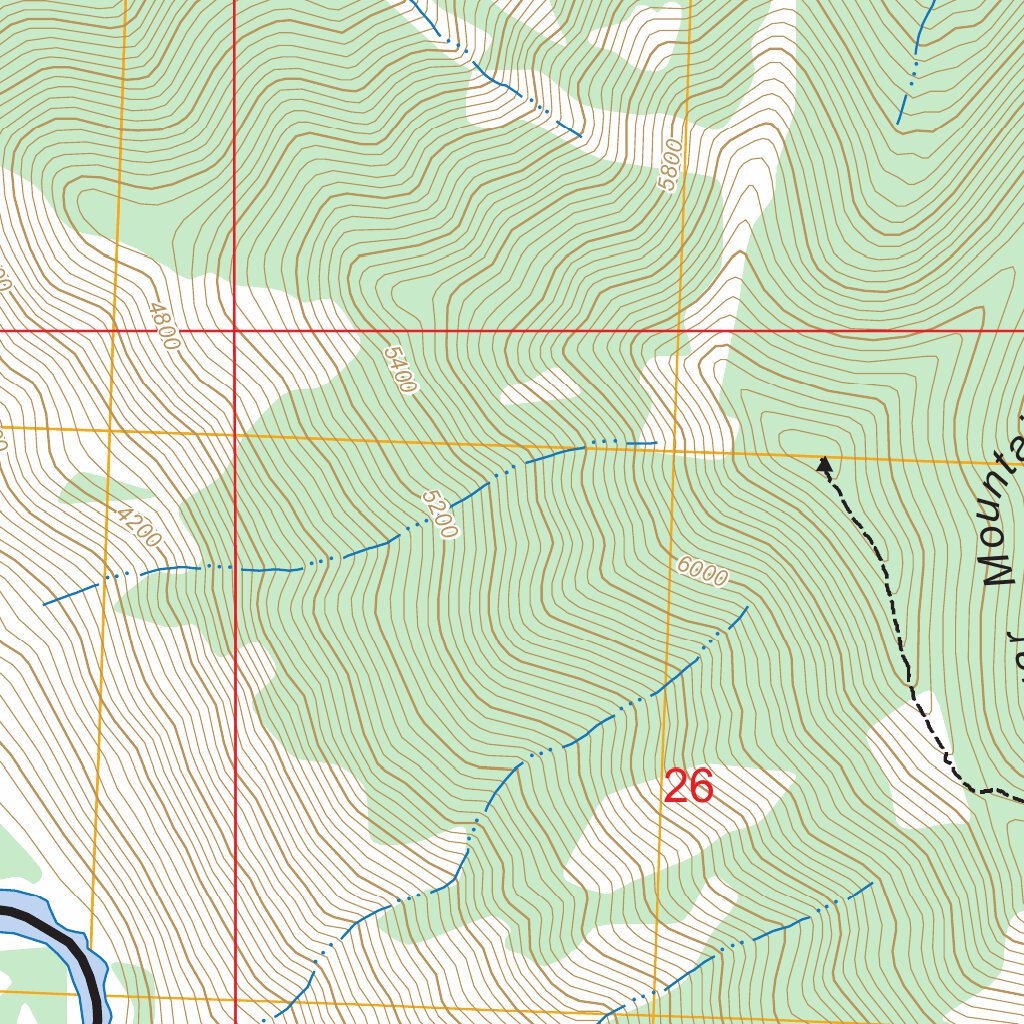 Huckleberry Mountain, MT FSTopo Map by US Forest Service - Topo ...