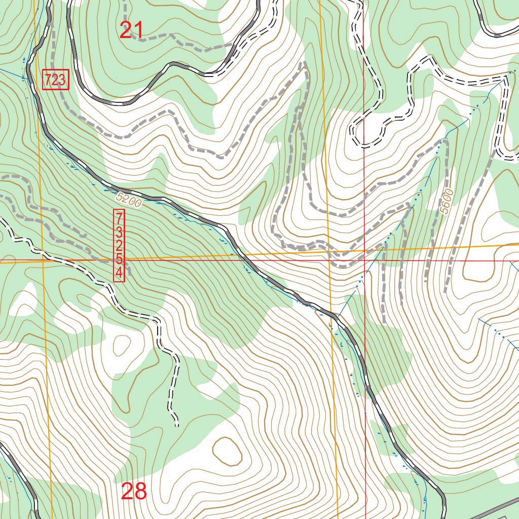 Jennings Camp Creek, MT FSTopo Map by US Forest Service - Topo | Avenza ...