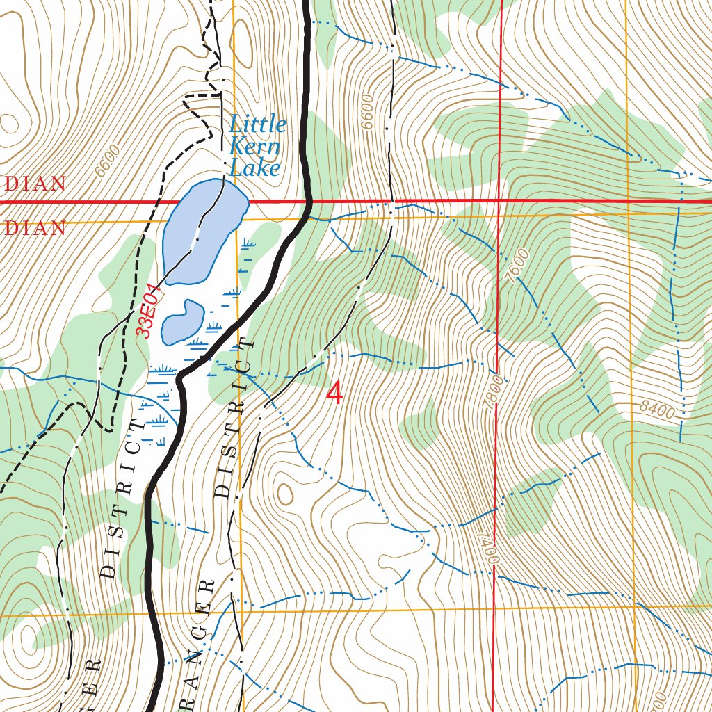 Kern Lake, CA FSTopo Map by US Forest Service - Topo | Avenza Maps