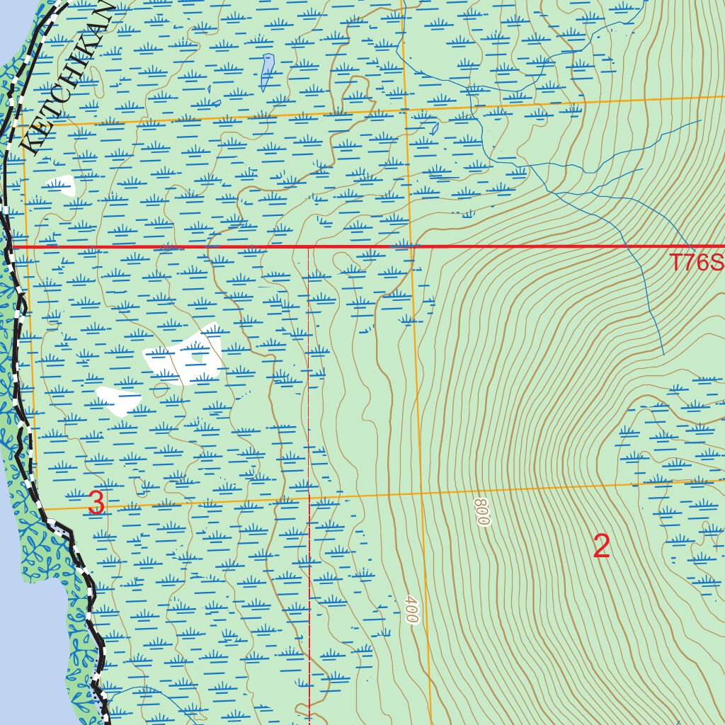 Ketchikan B-6 SW, AK FSTopo Map by US Forest Service - Topo | Avenza Maps