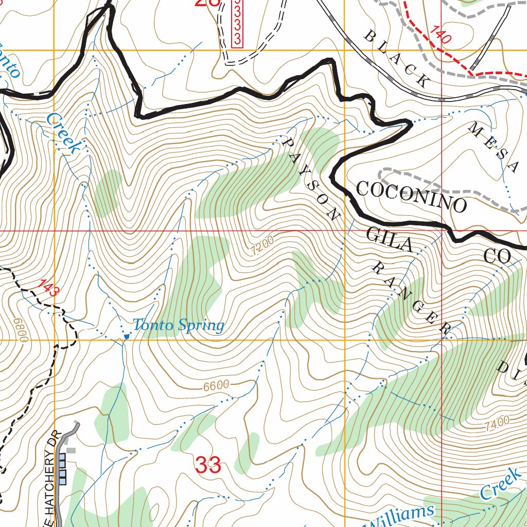 Knoll Lake, AZ FSTopo Map by US Forest Service - Topo | Avenza Maps