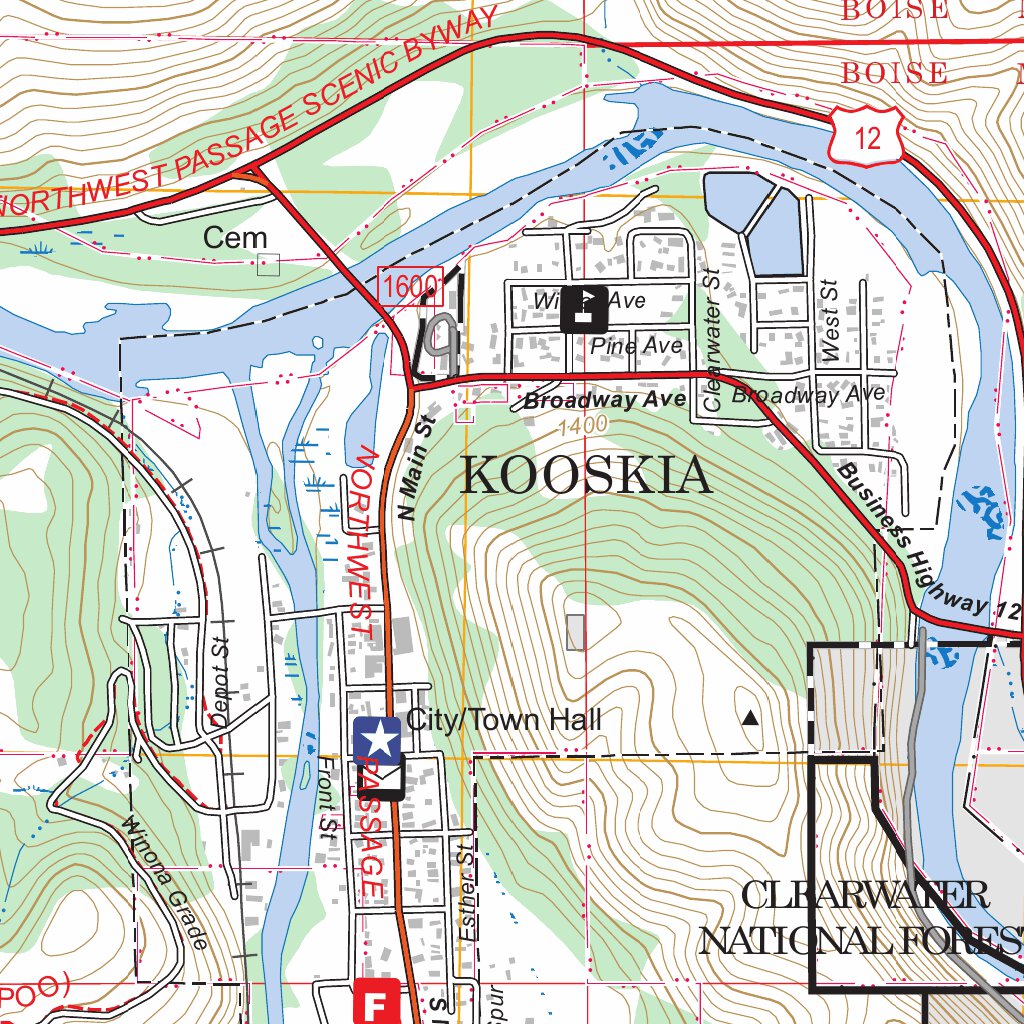 Kooskia, ID FSTopo Map by US Forest Service - Topo | Avenza Maps