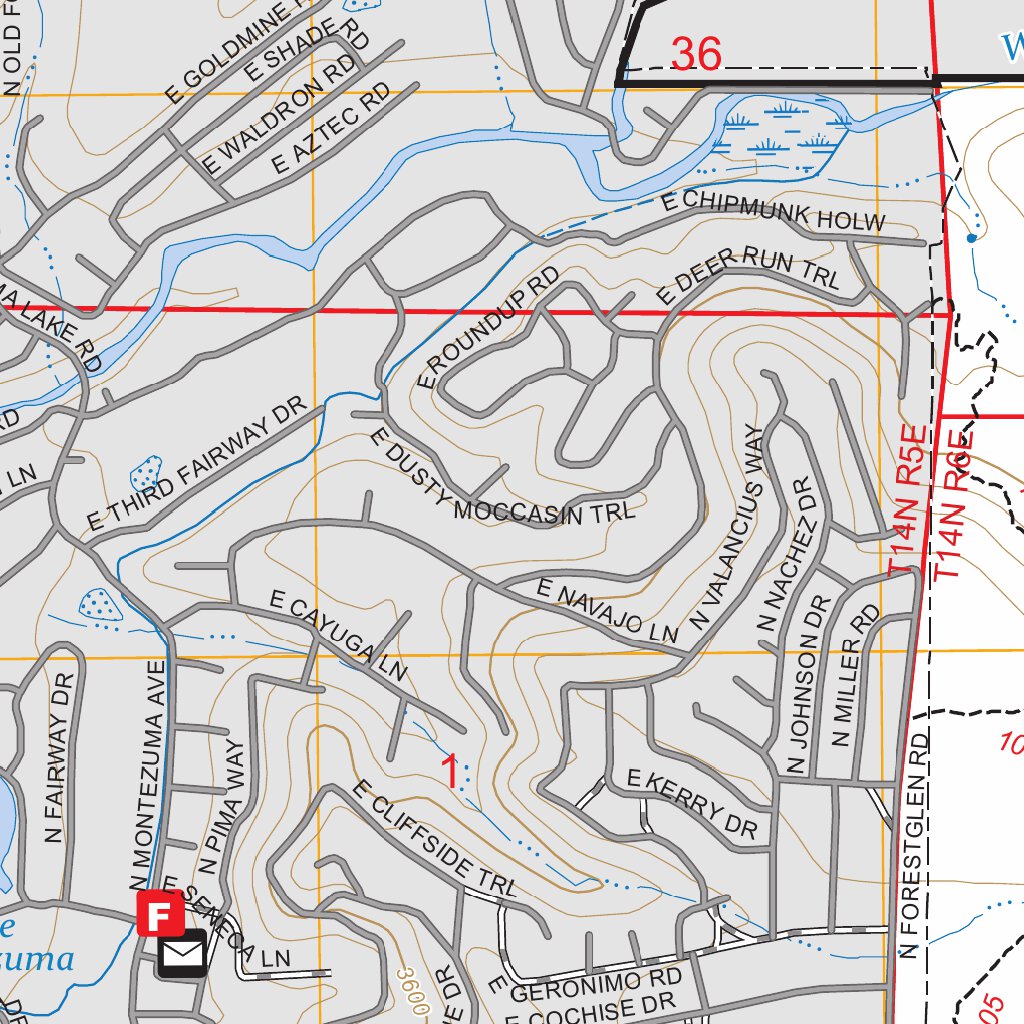 Lake Montezuma, AZ FSTopo Map by US Forest Service - Topo | Avenza Maps