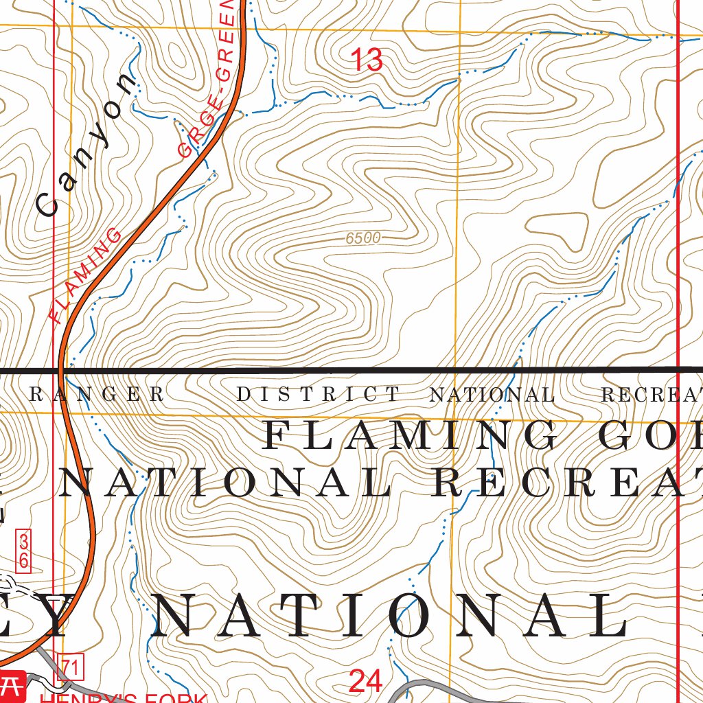 Linwood Canyon, WY FSTopo Map by US Forest Service - Topo | Avenza Maps