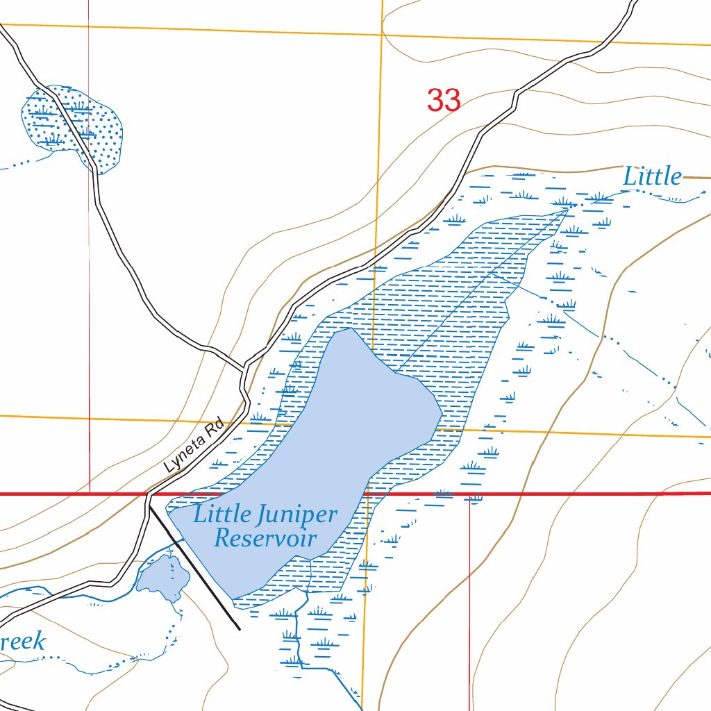 Little Juniper Reservoir, CA FSTopo Map by US Forest Service - Topo ...