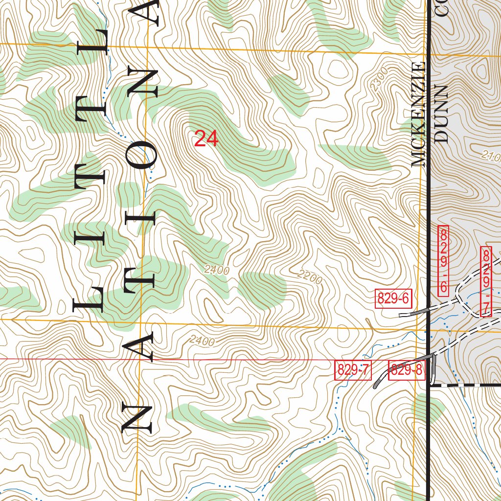 Lone Butte SE, ND FSTopo Map by US Forest Service - Topo | Avenza Maps