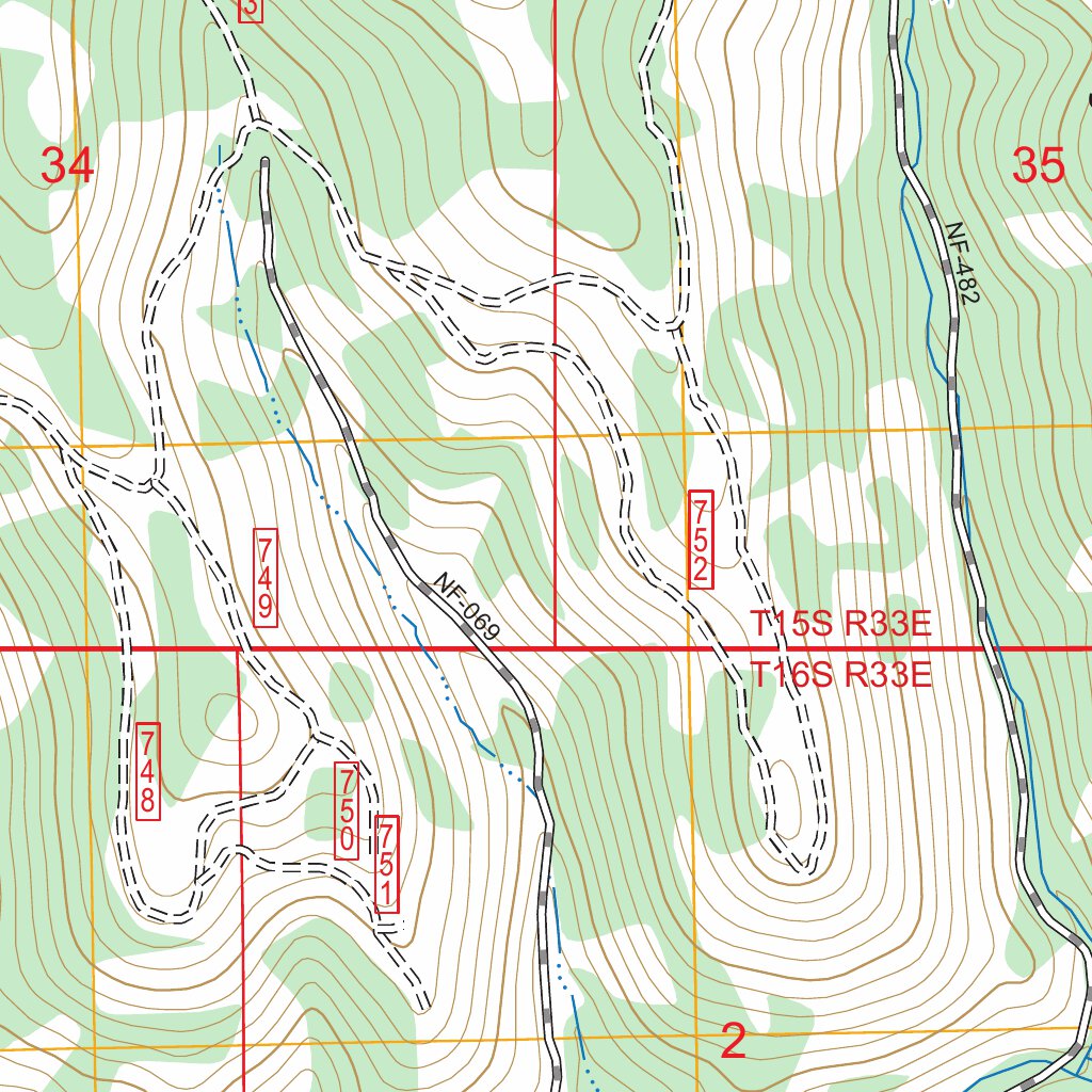 Logan Valley West, OR FSTopo Map by US Forest Service - Topo | Avenza Maps