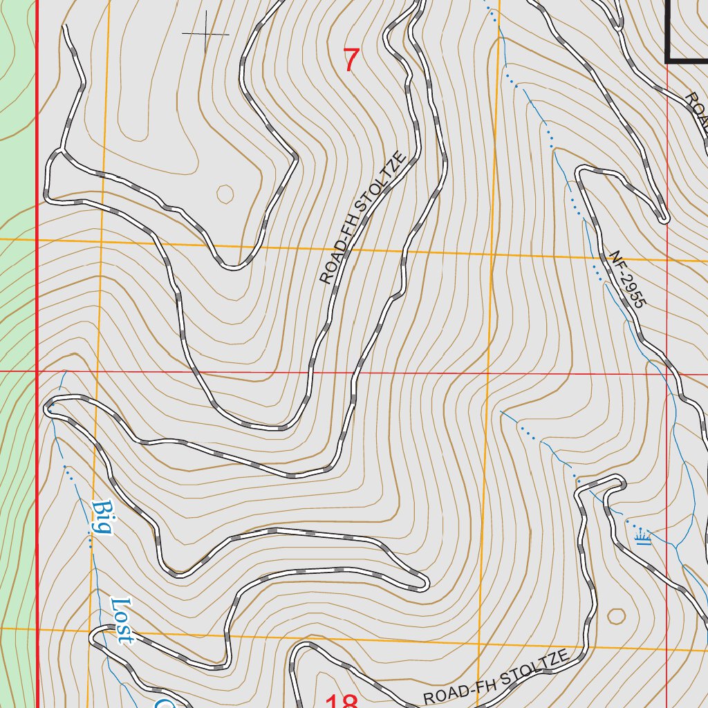 Lost Creek Divide, MT FSTopo Map by US Forest Service - Topo | Avenza Maps
