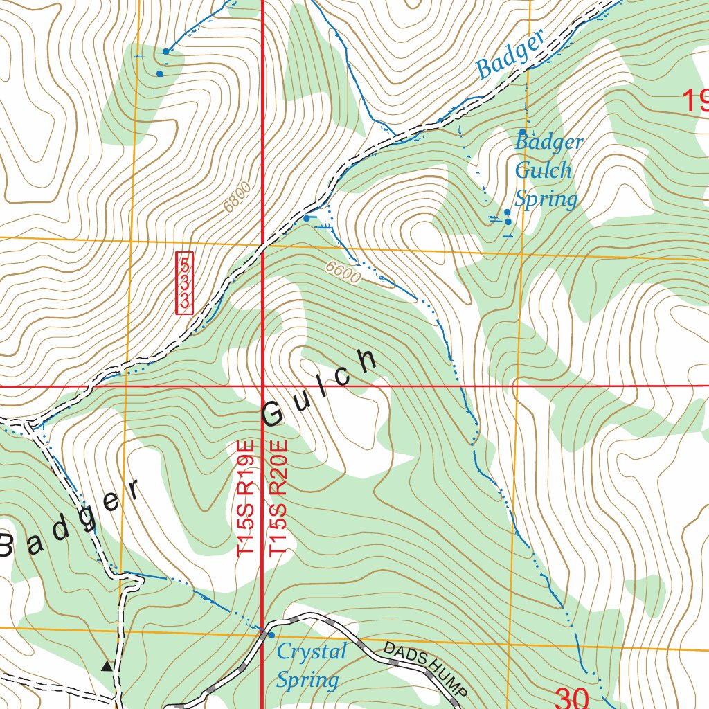 Mahogany Butte, ID FSTopo Map by US Forest Service - Topo | Avenza Maps