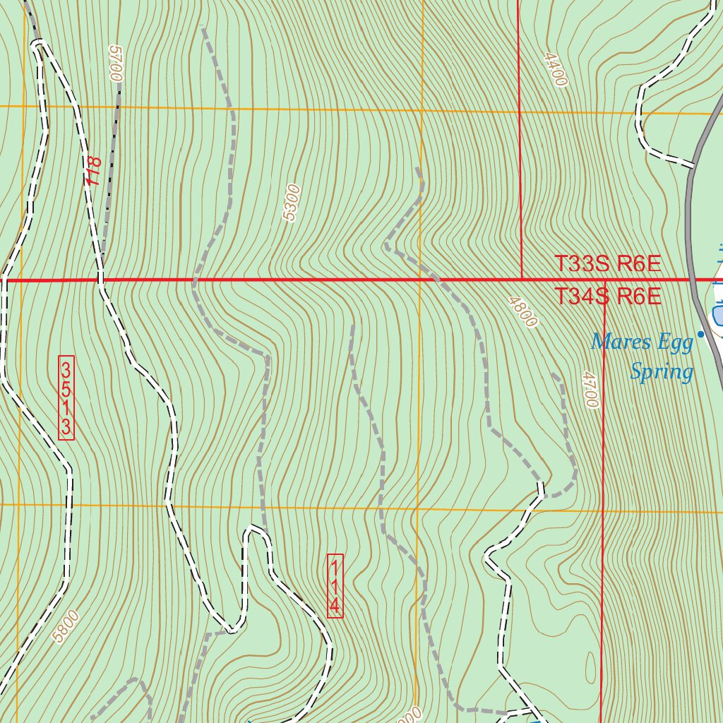 Mares Egg Spring, OR FSTopo Map by US Forest Service - Topo | Avenza Maps
