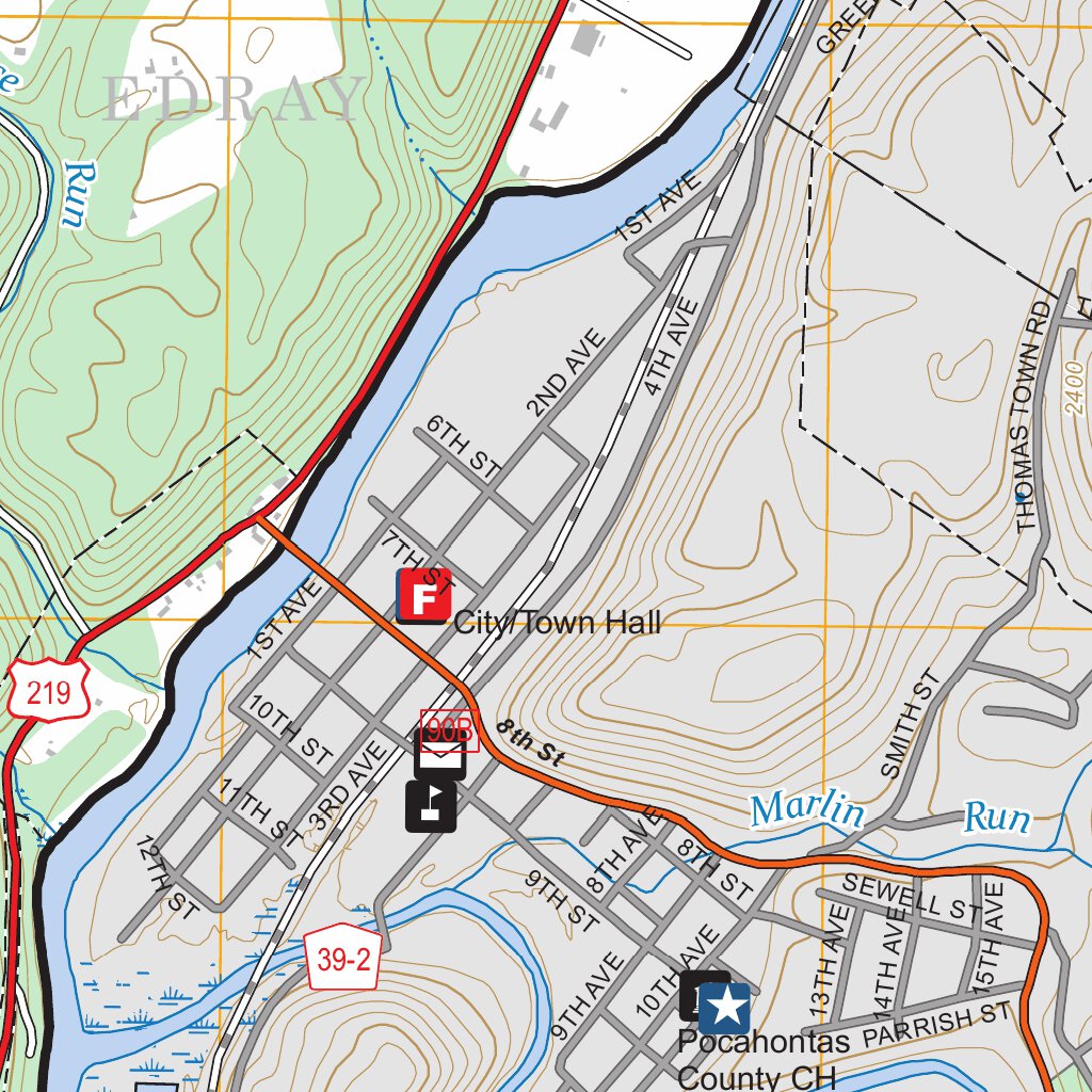 Marlinton, WV FSTopo Map by US Forest Service - Topo | Avenza Maps