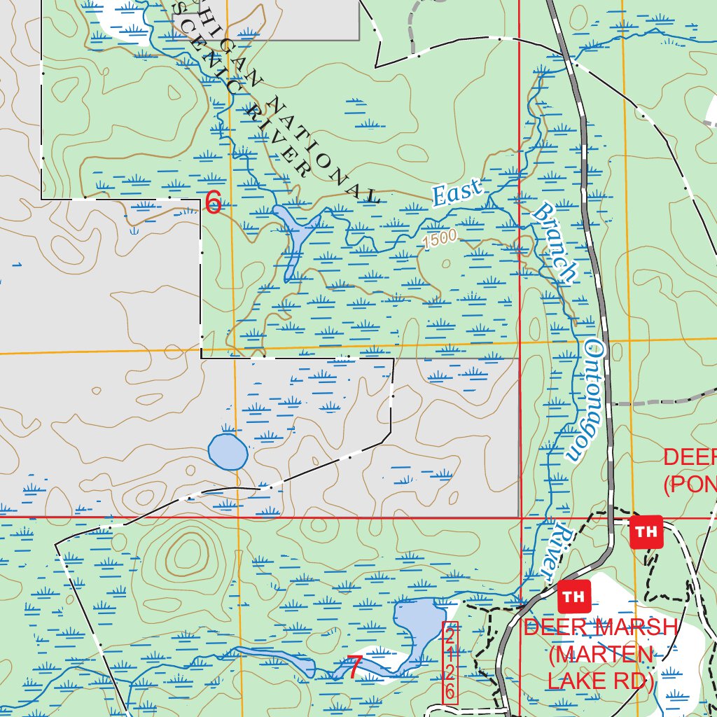Marten Lake, MI FSTopo Map by US Forest Service - Topo | Avenza Maps