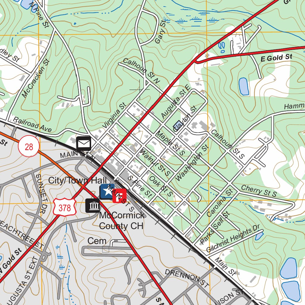 McCormick, SC FSTopo Map by US Forest Service - Topo | Avenza Maps