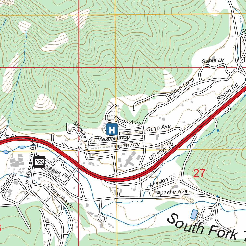 Mescalero, NM FSTopo Map by US Forest Service - Topo | Avenza Maps